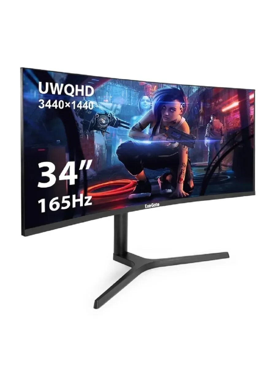 Монитор 34"EC3407TA Combat {VA Curved 3440x1440 165Hz 1ms 21:9 300cd 4000:1