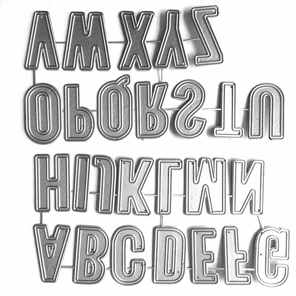 Буква Алфавита Для Резки Металла Умирает Трафарет Для Скрапбукинга DIY Альбом Штамп Бумажная Открытка Тиснение