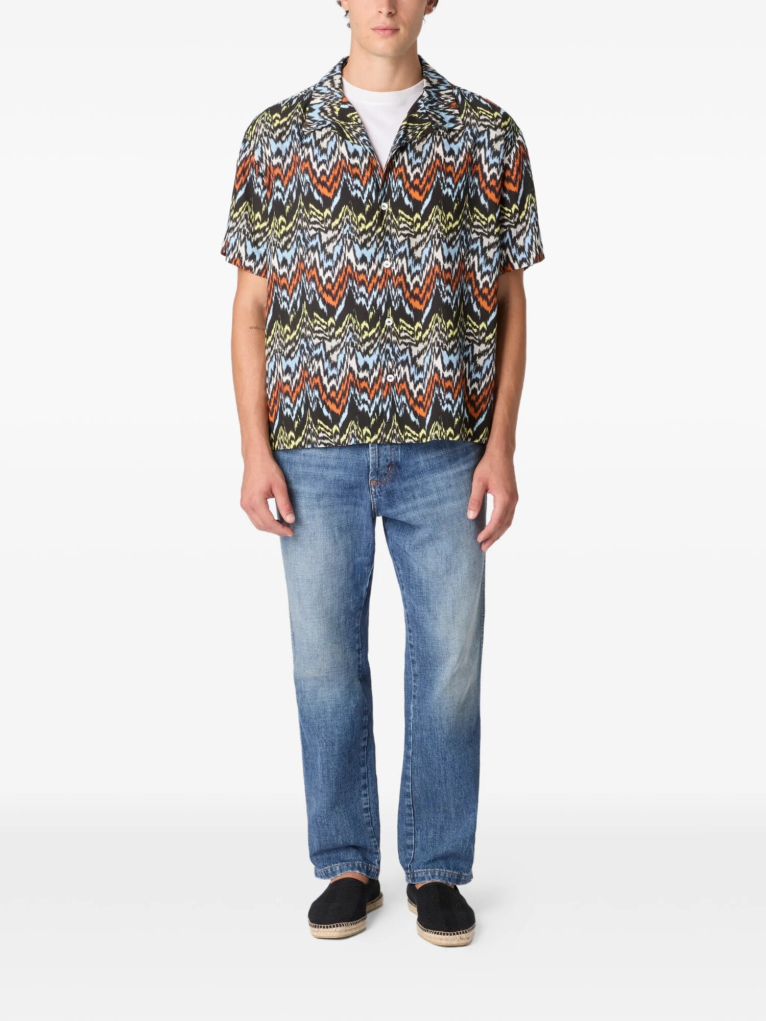 Рубашка Missoni Patterned short-sleeve shirt, размер M, черный — фото 1