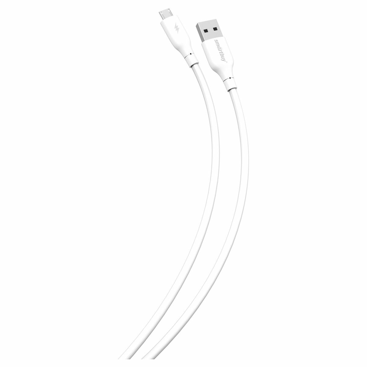 10 шт. Кабель Smartbuy S25, USB - micro-USB, 3A output, оплетка TPE, 1м, белый
