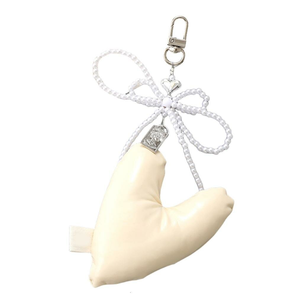 Элегантный брелок-подвеска для телефона с бисером, уникальный брелок для ключей, сумка с бантом в виде сердца, аксессуар для сумочки, рюкзака, сумки