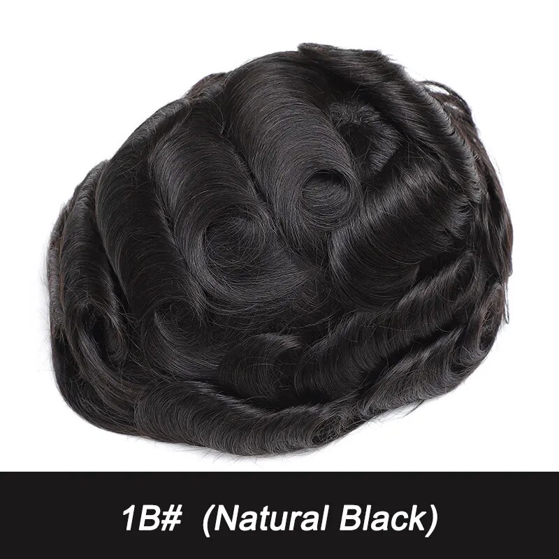 Парик из натуральных волос 1B, 8x10, 130%
