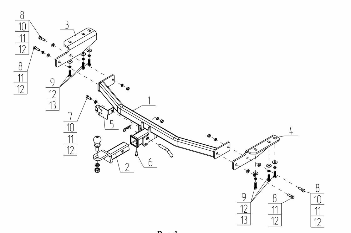 Фаркоп Avtos с универ. элект. Smart, на Infiniti QX60 (2014-) (паспорт и сертификат в комплекте) IF 03B