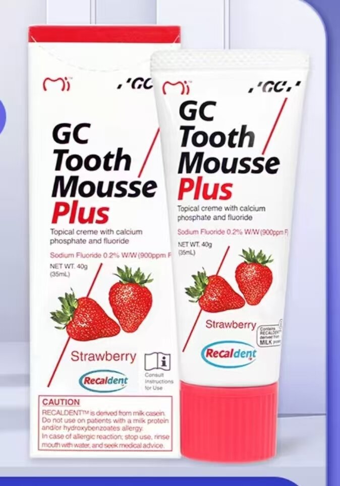 Гель для восстановления зубной эмали GC Tooth Mousse Клубника 40гр.(35мл.)