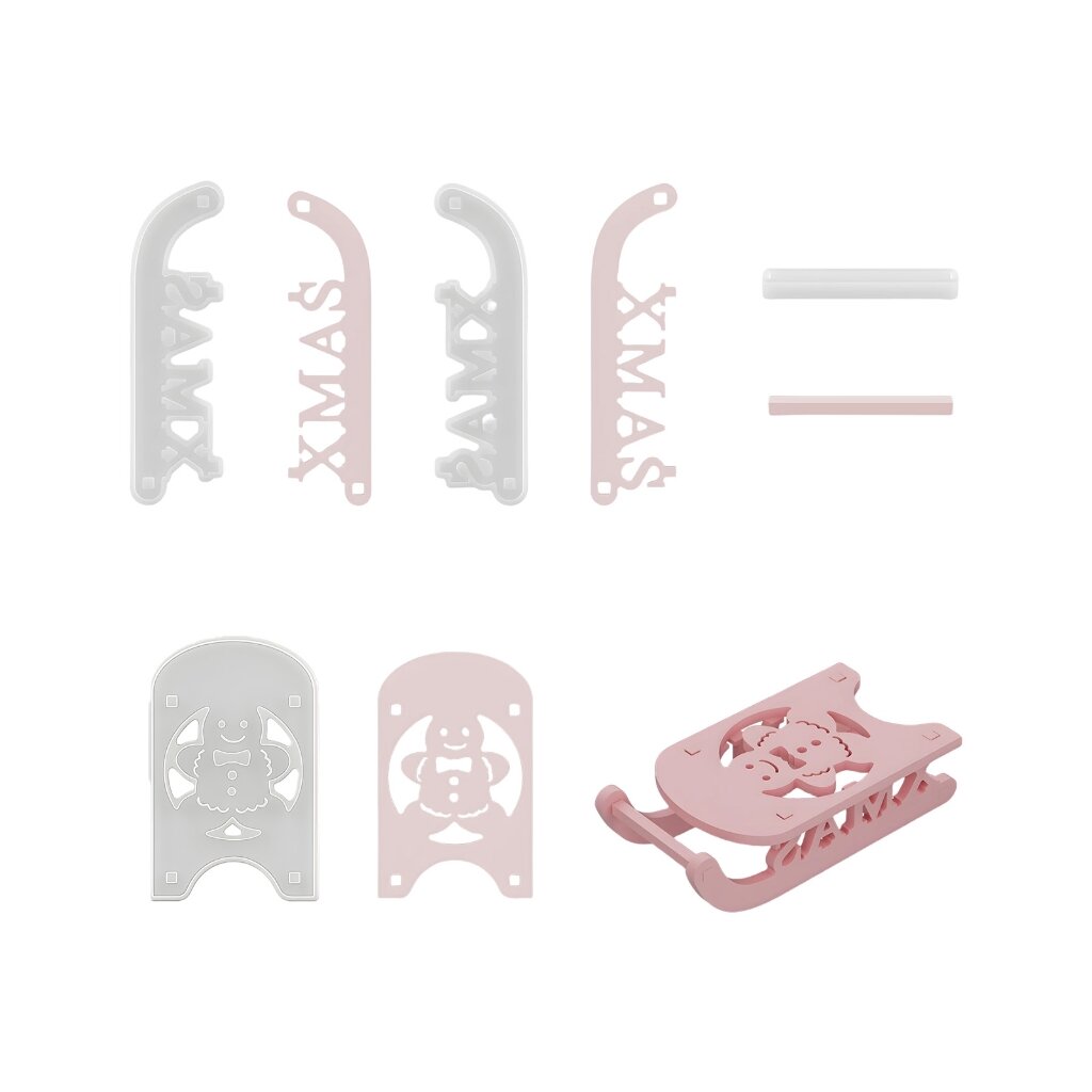 Эпоксидная Форма для Рождественского лыжного моста-Рождественский Снеговик-Качалка