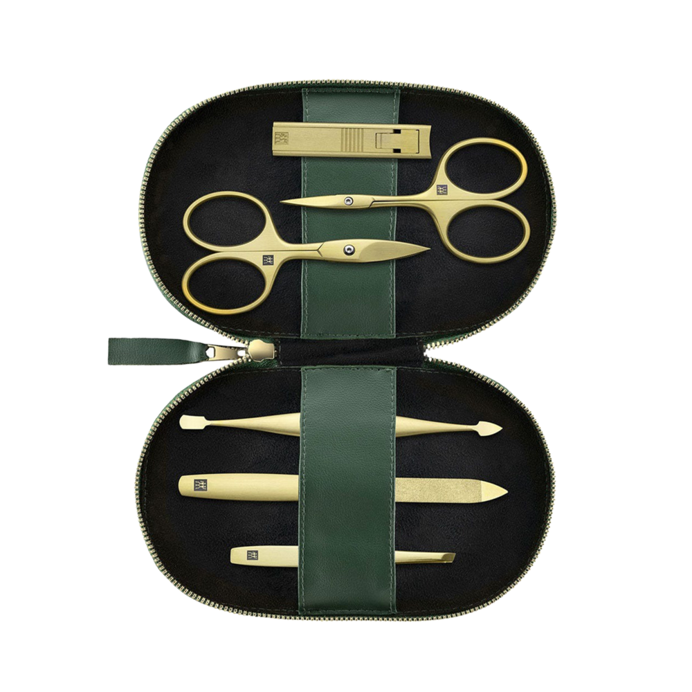 Маникюрный набор 6 пр, экокожа, зеленый ZWILLING Beauty Premium Gold