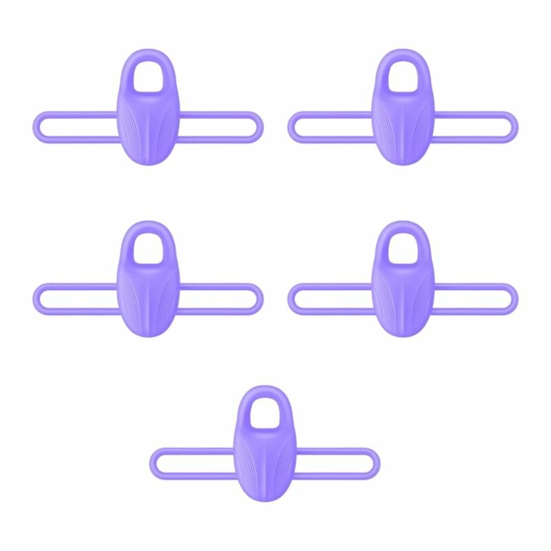 (5 шт. в наборе) Держатель-крючок для приманок на спиннинг фиолетовый
