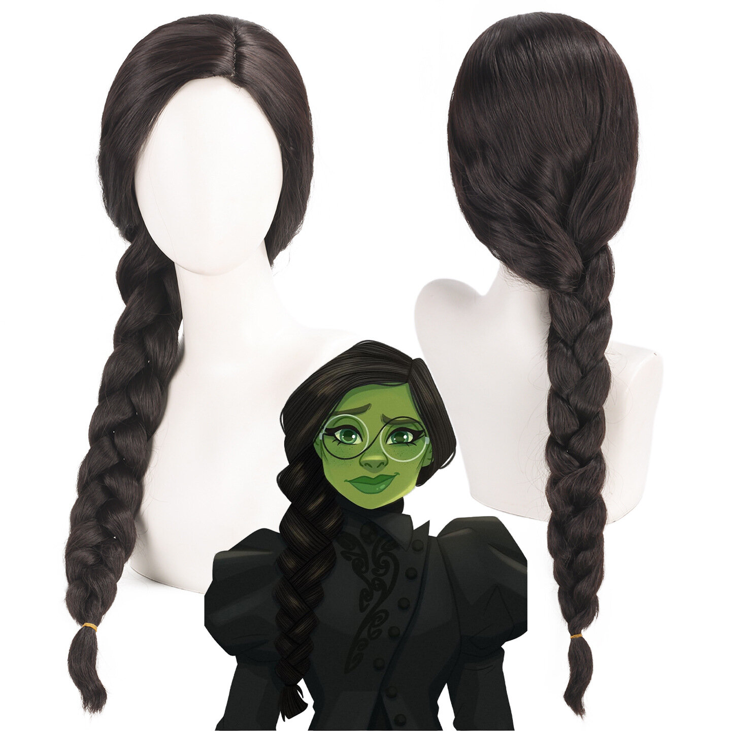 2026 Парик для косплея Лорда Святого Да Злой Ведьмы Евфемии Коричневый Черный 2025 Новый фильм WICK