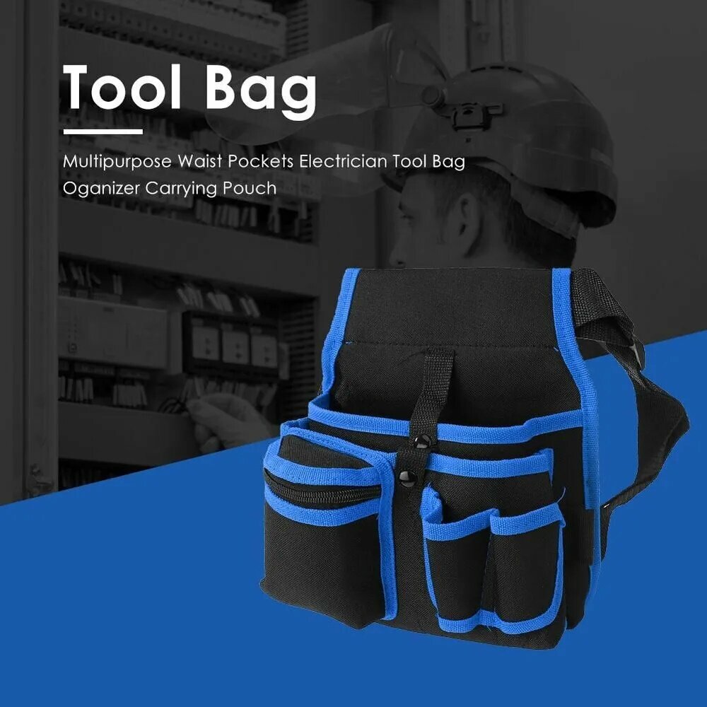 Сумка для инструментов электрика, многоцелевая поясная сумка, износостойкая
