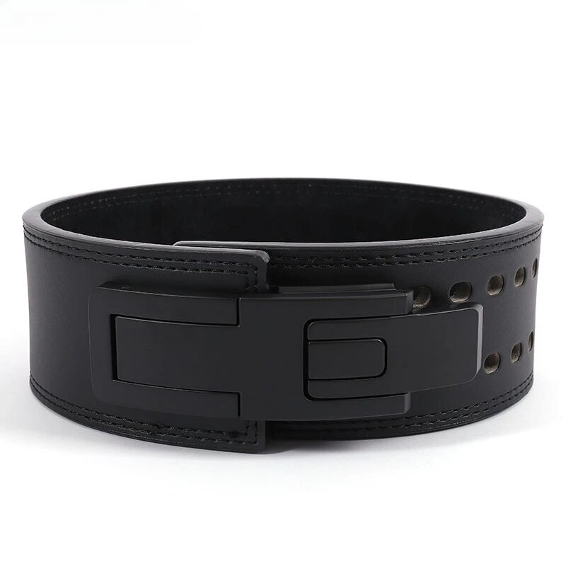 Кожаный пояс для тяжелой атлетики Black 120CM-XL