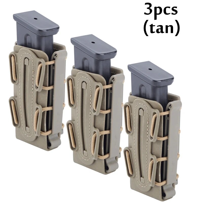CLUSGO Тактические подсумки для магазинов 9 мм, Tan, 3шт