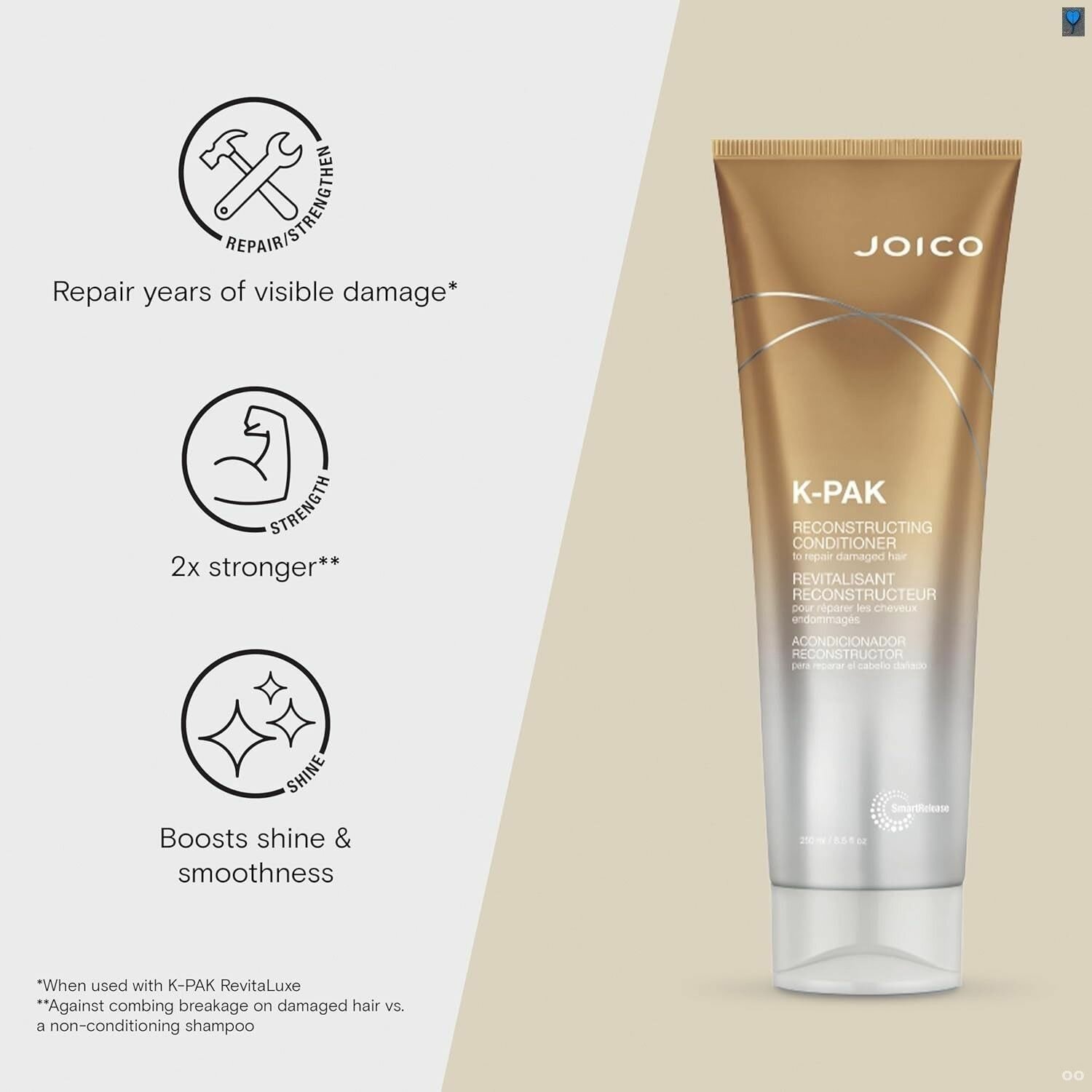 Эксклюзивный восстанавливающий кондиционер Joico KPak для интенсивной реконструкции поврежденных волос