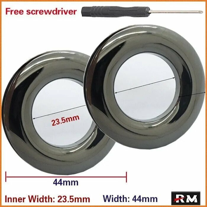 KNOW EASY-Эксклюзивные винтовые люверсы 44 мм для сумок, черные, 2 шт: универсальная фурнитура из сплава для декора одежды, обуви и головных уборов