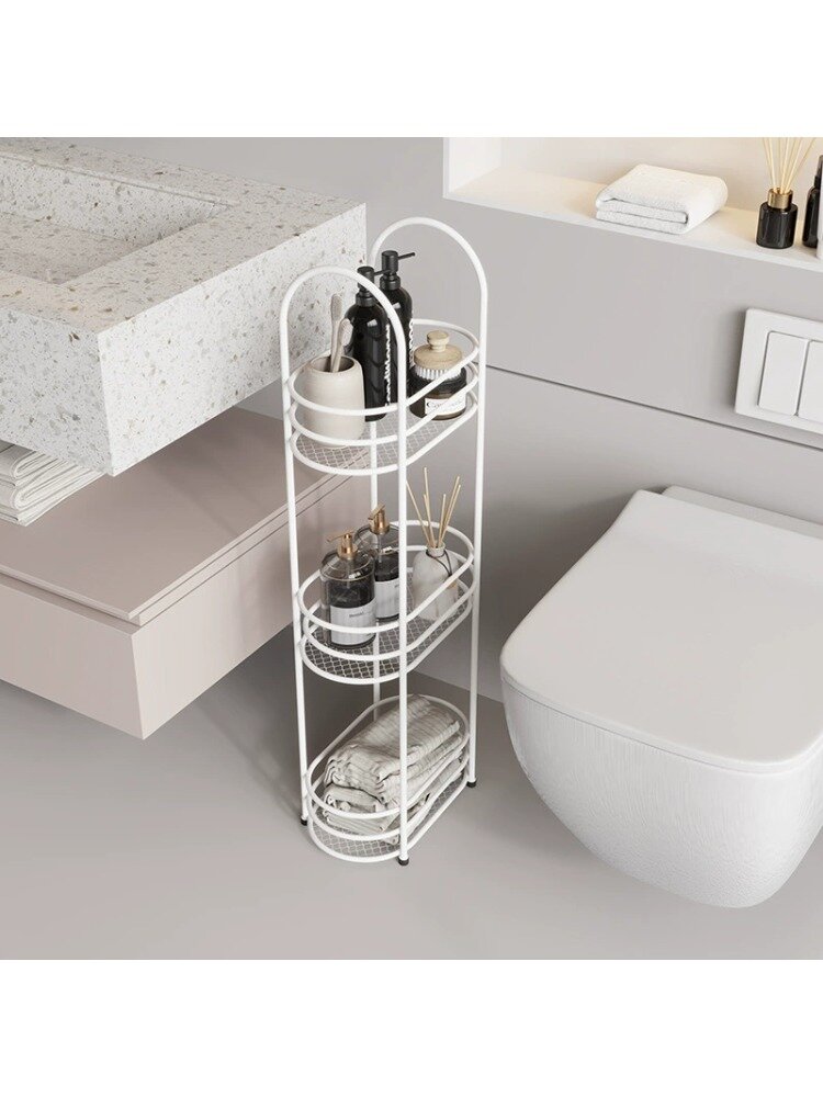 Стеллаж-этажерка из металла с 3 полками 30x18.5x91, Органайзер с повышенным расстоянием между полками нагрузка до 25 кг