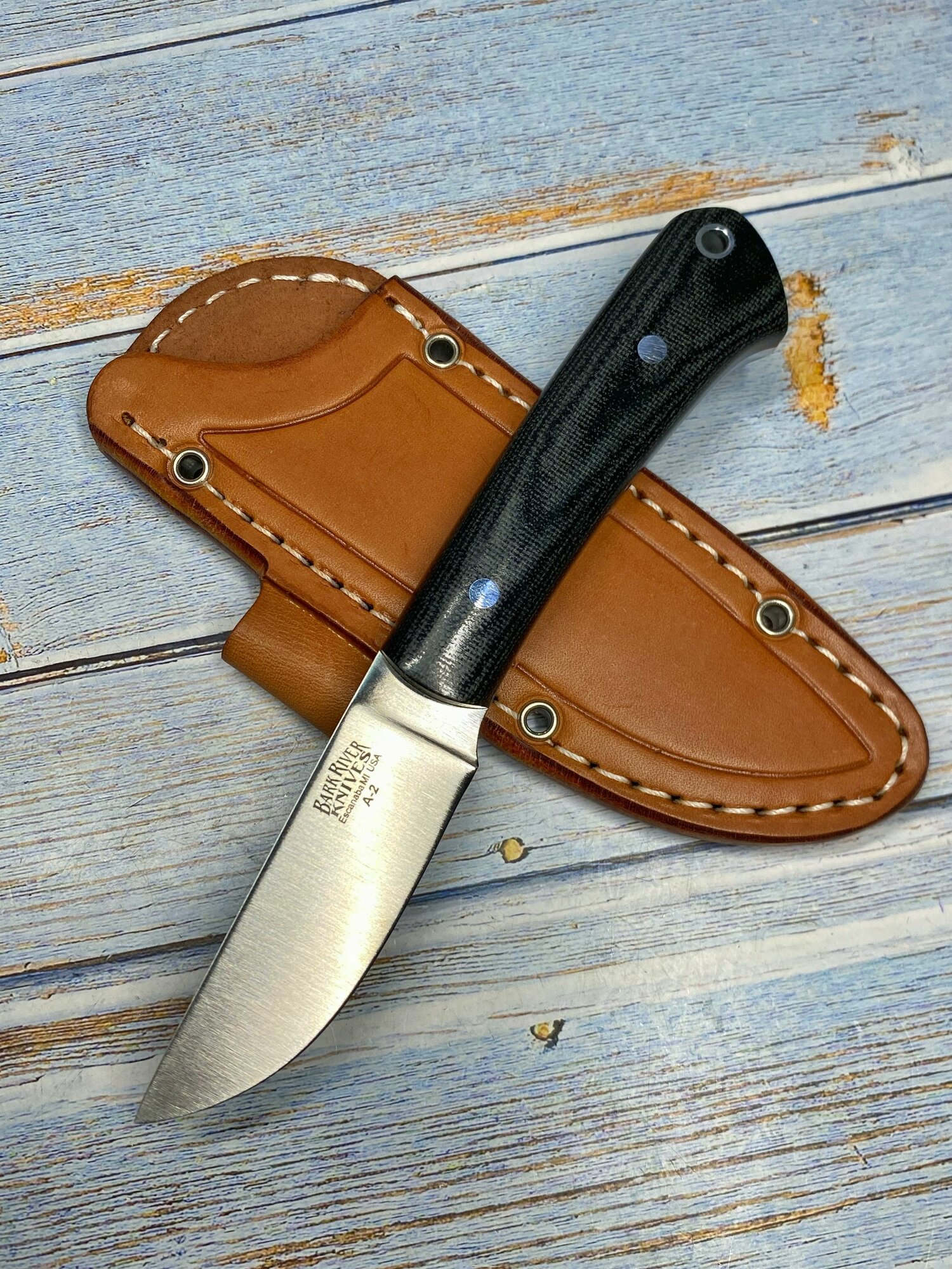Нож Bark River Woodland Special A2 Black Canvas Micarta, 01-112M-BC