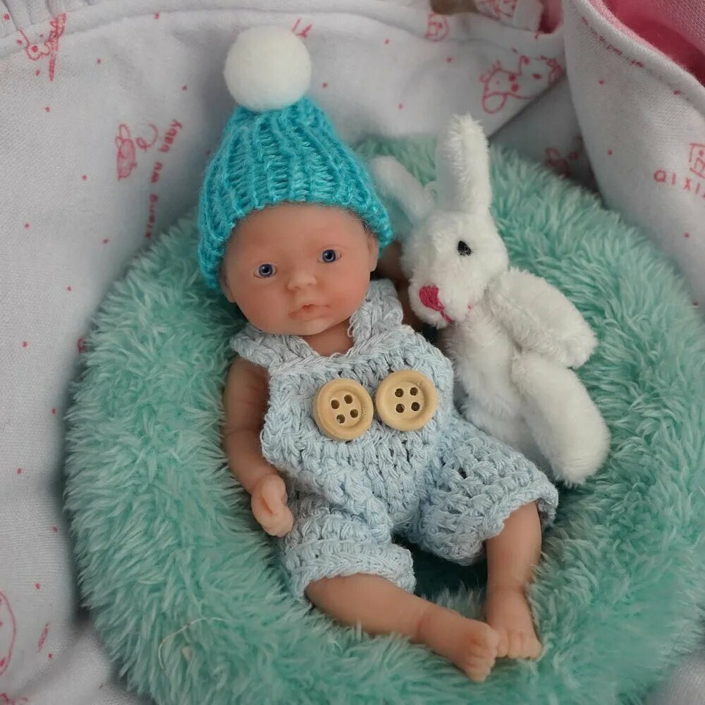 4,5-дюймовая миниатюрная недоношенная кукла с полным телом из силикона 11,5 см, реалистичная мини-кукла-реборн