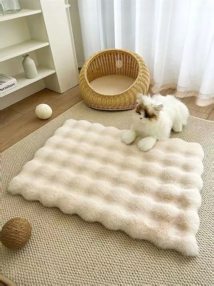 Толстый плюшевый коврик для домашних животных для кошек и собак 35*50cm, Коврик для животных, Микровелюр, Мягк