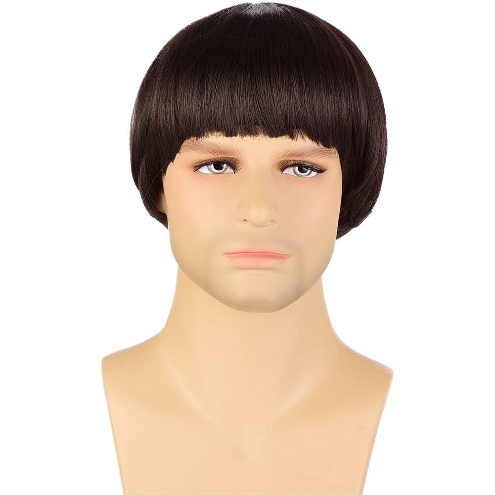 Мужской парик «под горшок», «грибной» парик, стрижка «боб» в стиле 60-х, термостойкий синтетический, подходит для аниме, фильмов, Хэллоуина, косплея, музыкальных клипов.