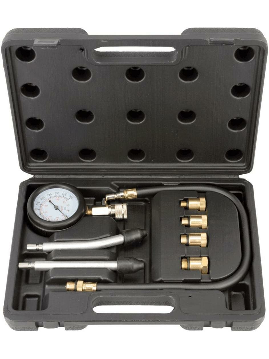 Компрессометр бензиновый, набор 8 пр, манометр с защитным чехлом, АвтоDело (40068)