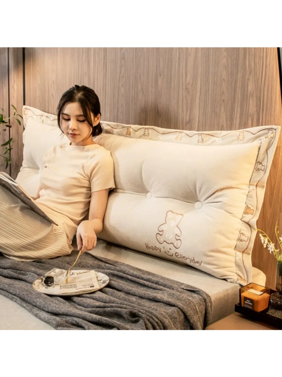 Скамья Нордическая 180см, бархат белый, съемная подушка