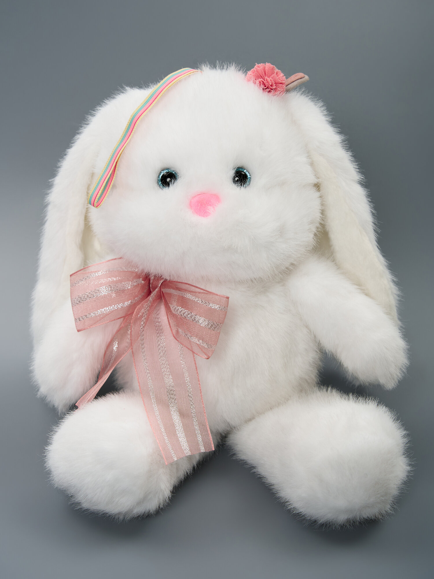 Игрушка мягкая TOMATO "Зайка", 35см, от 3-х лет, для девочек и мальчиков, белая