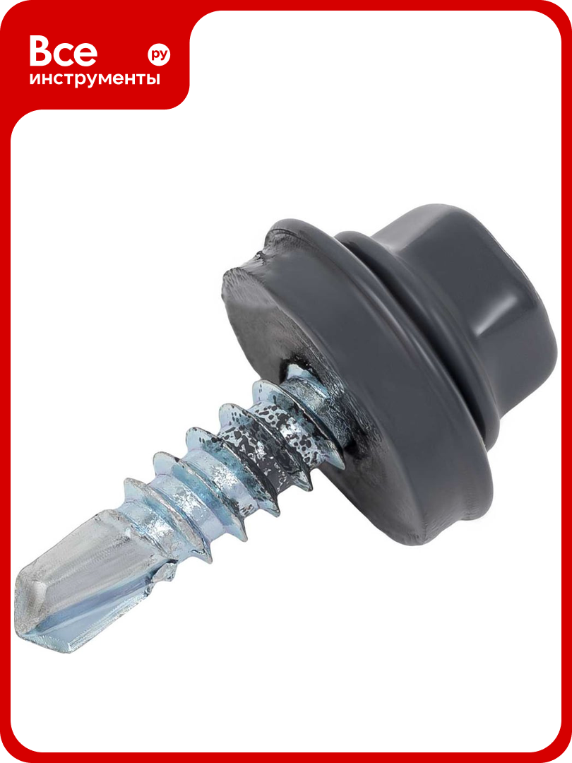 Gigant Кровельный саморез цинк 4,8х19 RAL 7024 сверло 400 шт G-124111