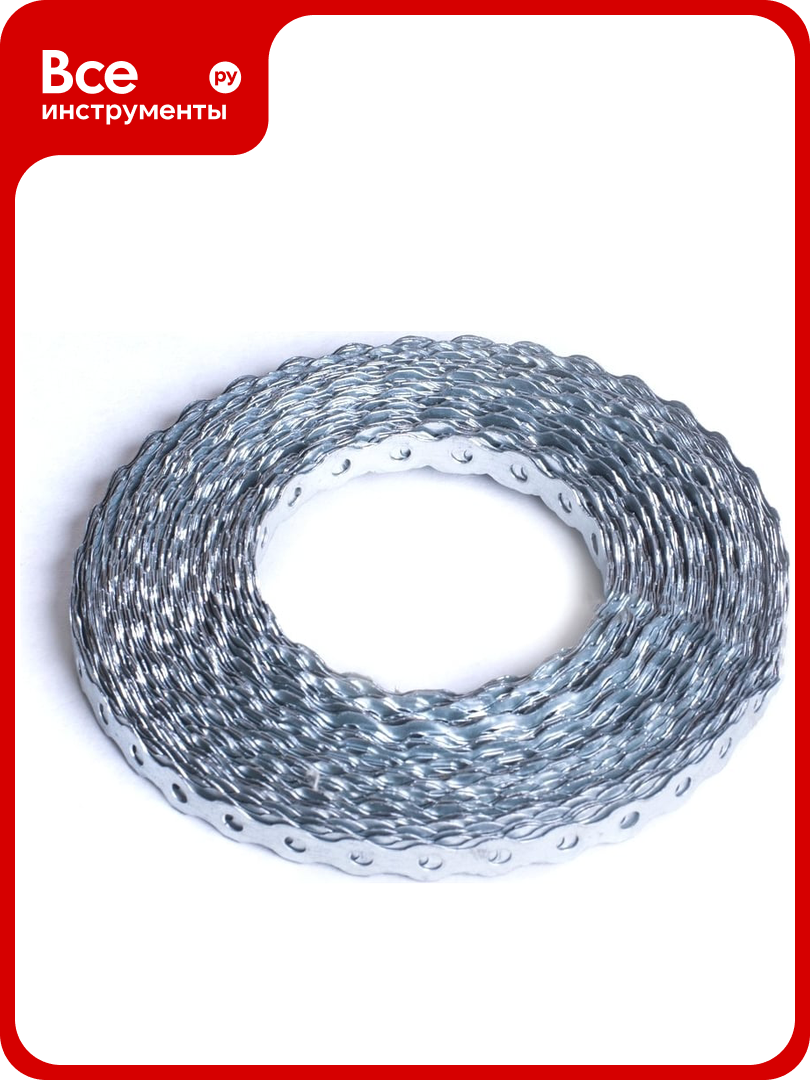 Перфорированная монтажная лента BILTI волна 20x0,7 мм, по 25 м. п, 1 шт. Б-ПМЛВ-20*0.7-Х1172