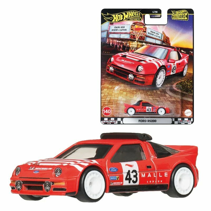 Форд РС200 Ралли Автомобиль Металлическая Копия, Hot Wheels 1:64, Исторический Спортивный Автомобиль