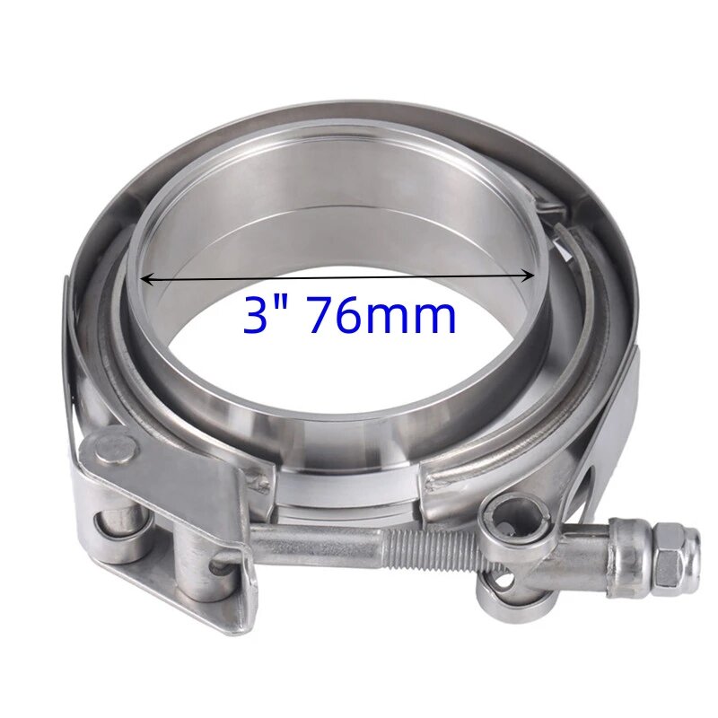 Нержавеющая сталь 304 2 дюйма 2,25 дюйма 2,5 3 дюйма 51 63 76 мм V-образный хомут 76mm 3 inch quick