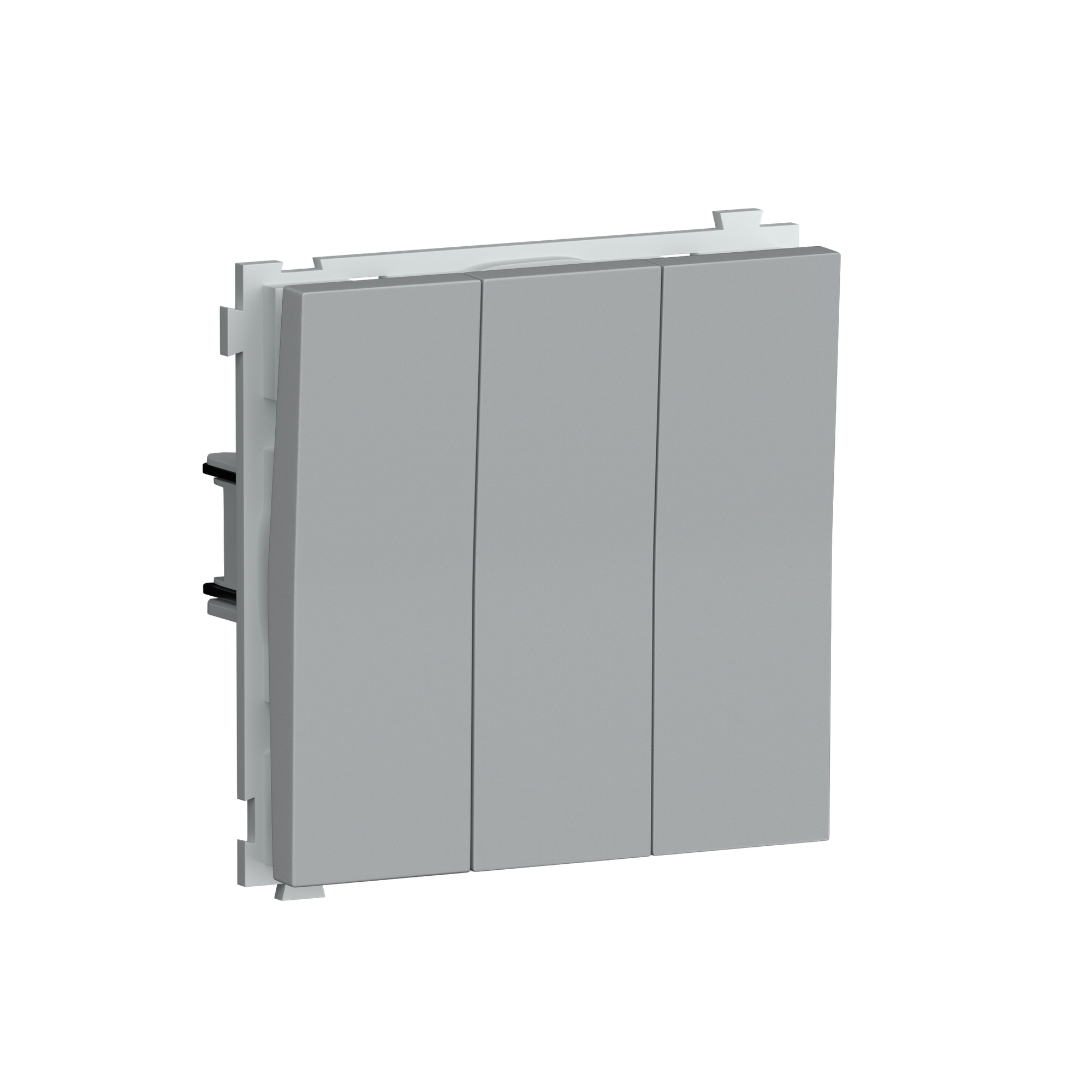 Кнопка звонка 3-клавишная 3н. о. 10A 250В, цвет матовый серый, серия R98, Donel