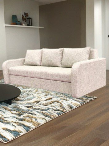 Диван-кровать "Вектор" бежевая рогожка, механизм - Еврокнижка