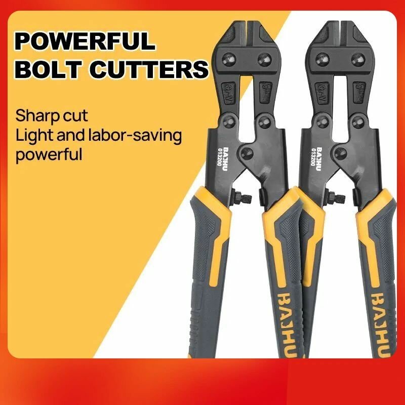 Болторез/кусачки мини, сталь CR-V, длина 200 мм, кусает пруток до 3.5