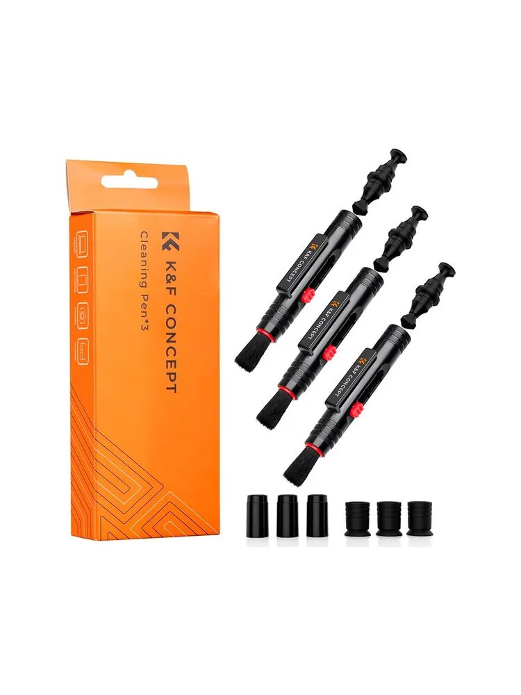 Чистящий карандаш для оптики K&F Concept 2146, с двусторонней насадкой, комплект 3 шт