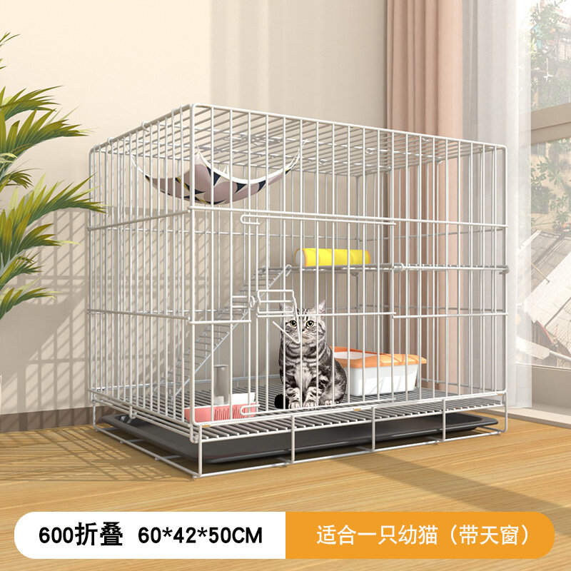 Клетка для кошек, домашняя вилла для кошек с туалетом, внутренняя, очень большая, складная кошачья домик, маленькая клетка для кошек, кошачье гнездо