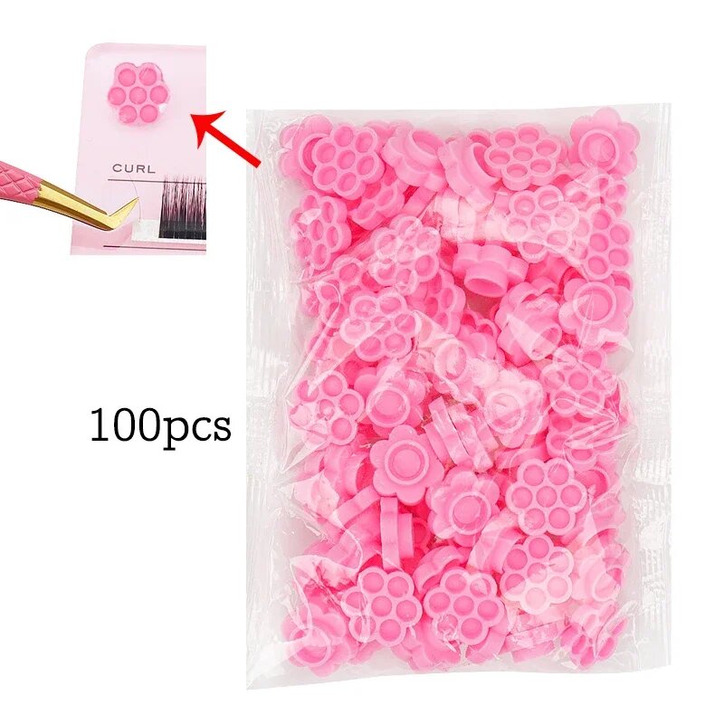 Магнитные ролики для ресниц Flower Cup 100pc