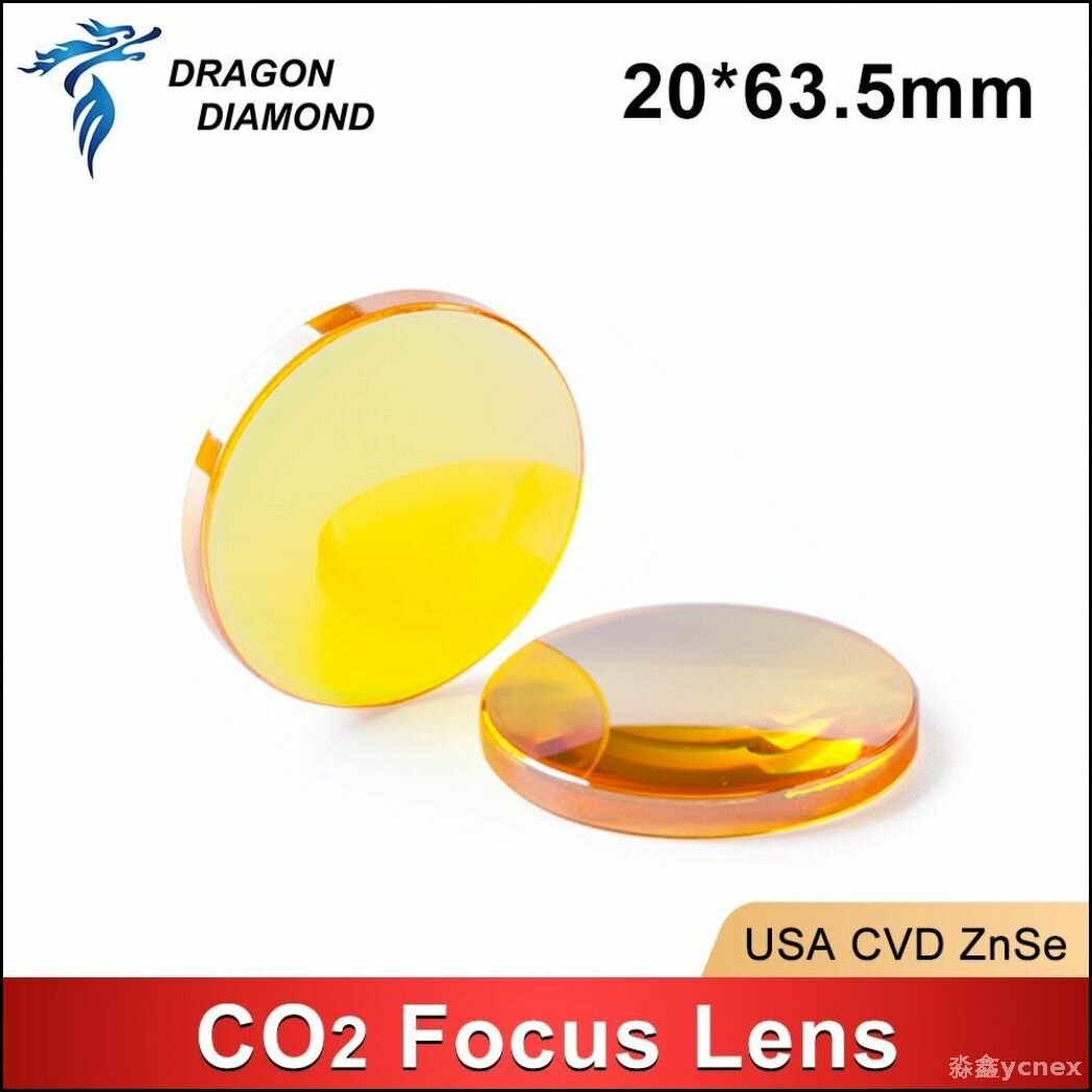 Эксклюзивная американская линза ZnSe CVD 20 мм с фокусным расстоянием 38,1 50,8 63,5 101,6 127 мм для CO2 лазерного гравера предлагается в одном экземпляре