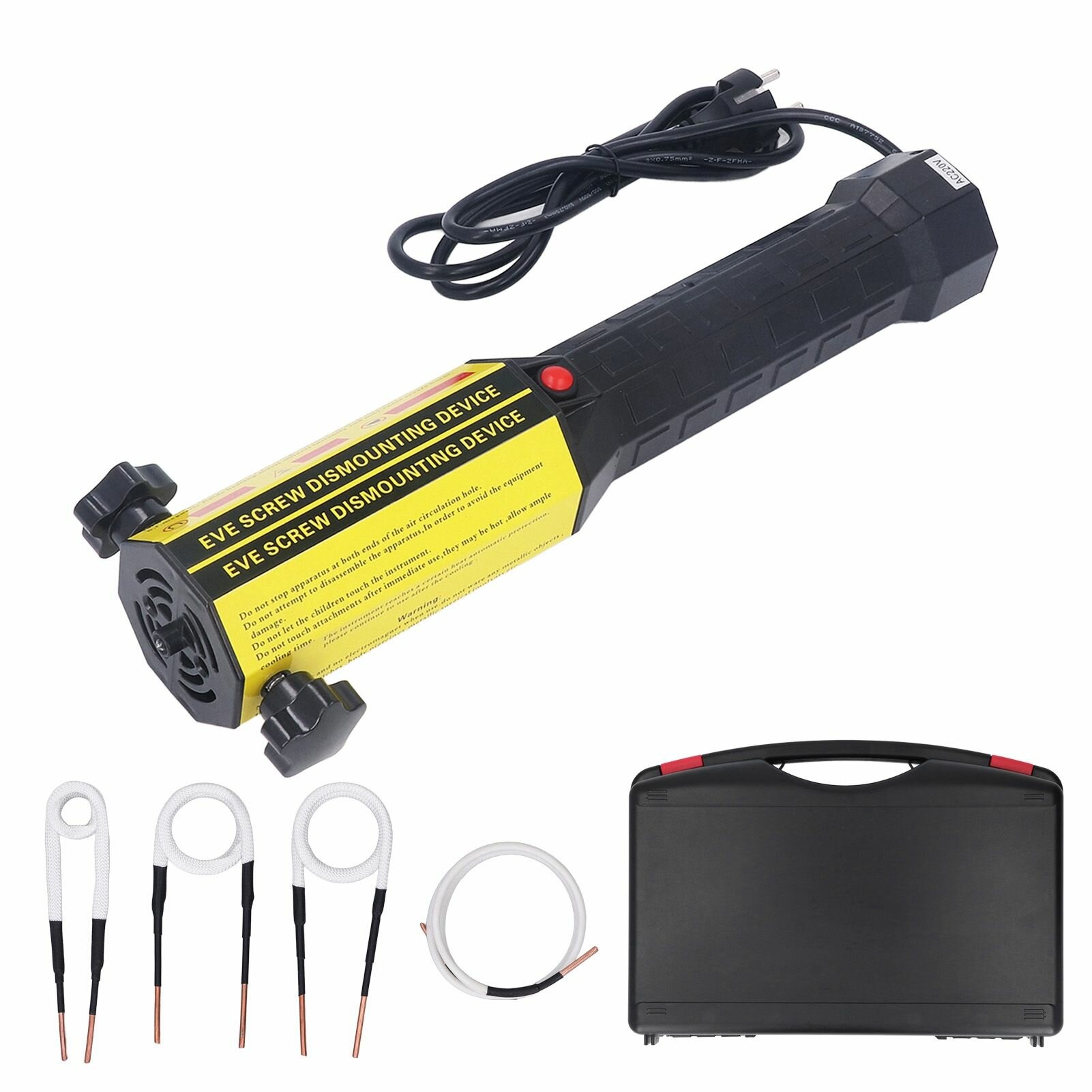 Комплект магнитного индукционного нагревателя 1200 Вт 110 В Ручной автомобильный инструмент для нагрева болтов для ржавого винта с 4 катушками