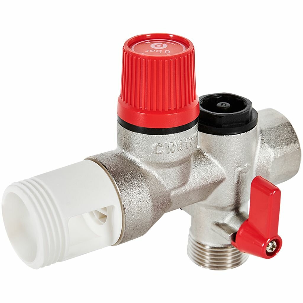 Группа безопасности для бойлера ROMMER 1/2" 6 бар RVS-0007-007015