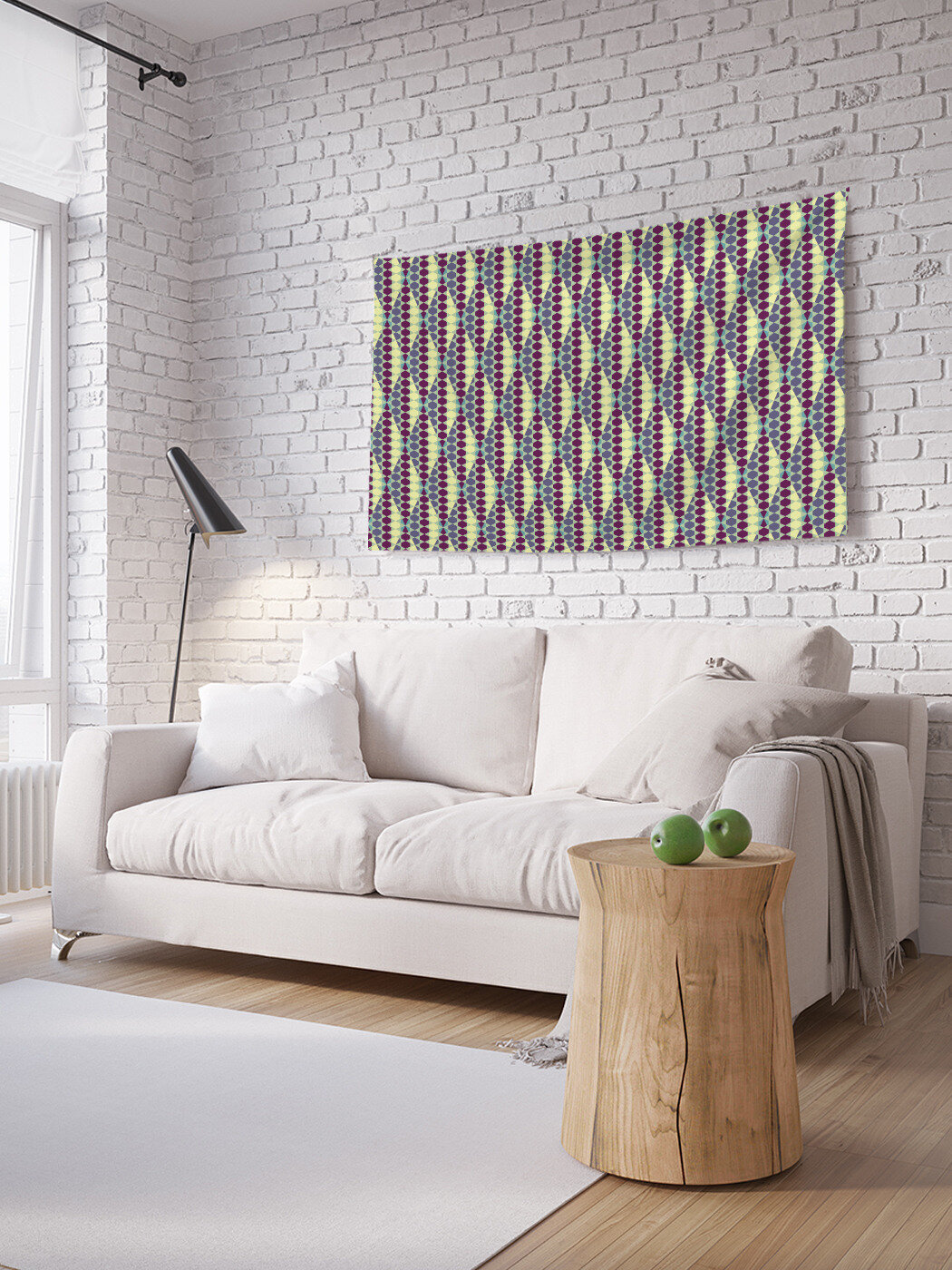 Фотопанно на стену горизонтальный постер 150х200 "Овальные волны", JoyArty