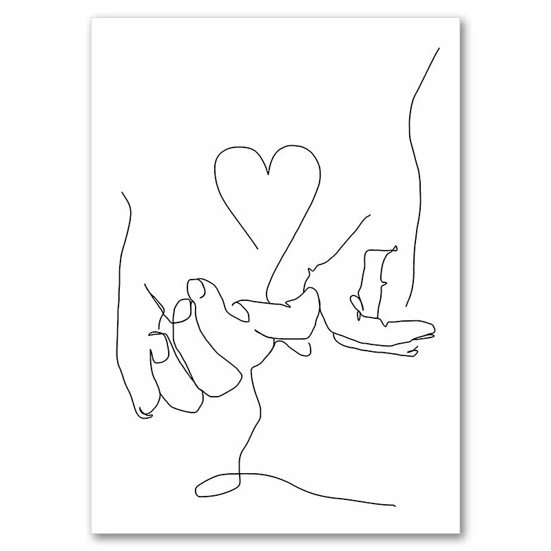 Картина на холсте "Поцелуй пары" AliPaint 9956-02, 40x60cm No Frame