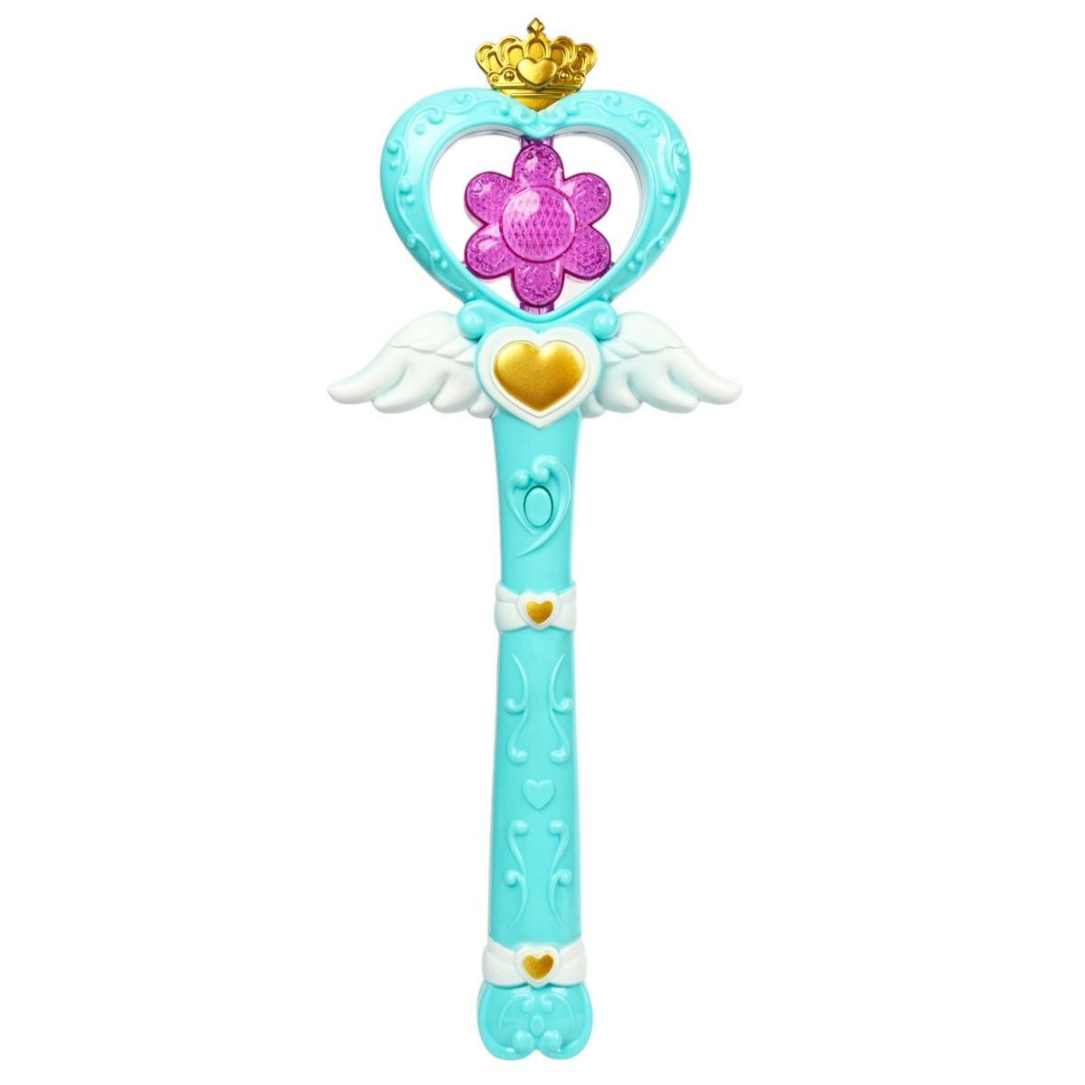 Волшебная палочка 40.5см, голубая/золотая, пластик, для игр и праздников