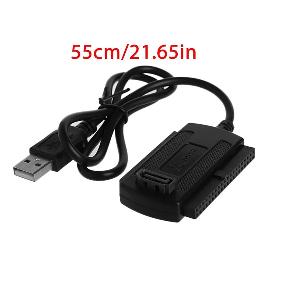 USB 2.0 B IDE/SATA адаптер для HDD 2.5/3.5 Быстрый доступ через USB Работа без драйверов Поддержка горячей замены — фото 1