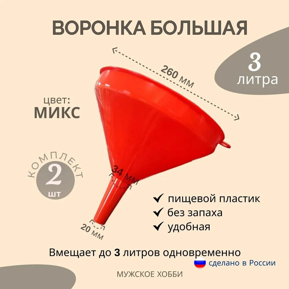 Воронка кухонная, диаметр 26 см, 2 шт