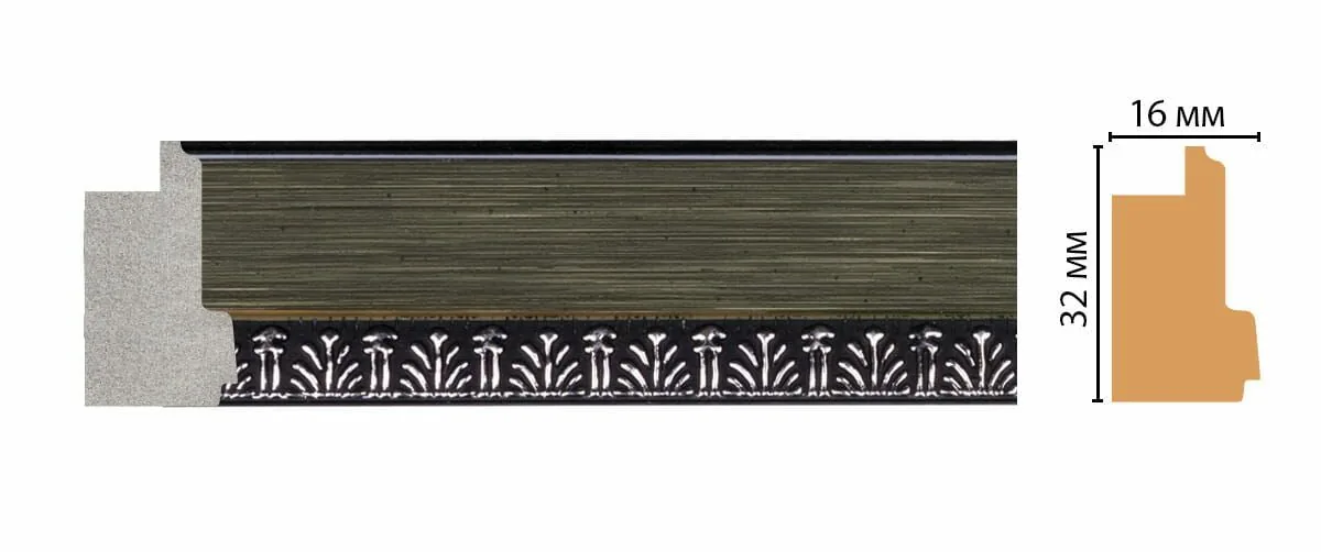 Багет Decomaster FM16-2 В32хШ16хД2850 мм / Декомастер.