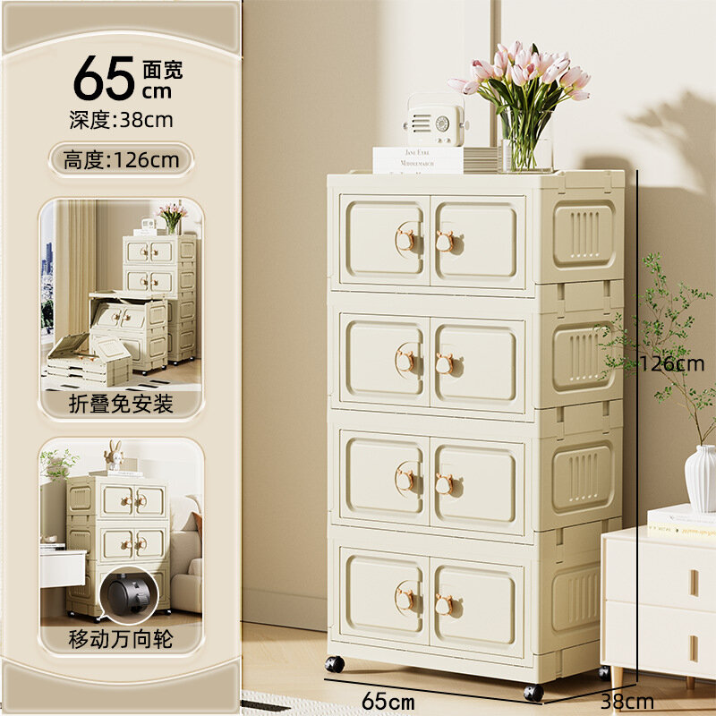 Стеллаж для хранения, шкаф для дома, кухни, многослойный мобильный шкаф для хранения, шкаф для закусок в гостиной, складной напольный шкаф для игрушек