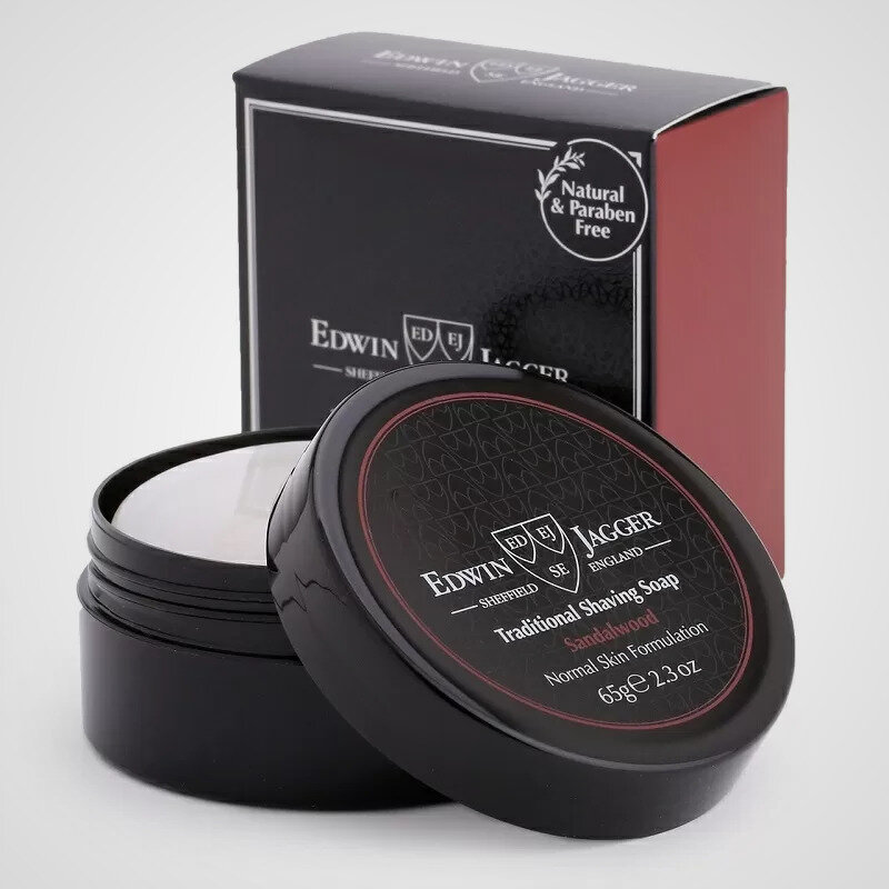 Мыло для бритья "Сандаловое дерево" (Travel Container) 65 г Edwin Jagger Traditional Shaving Soap Sandalwood Мыло для бритья 65 гр