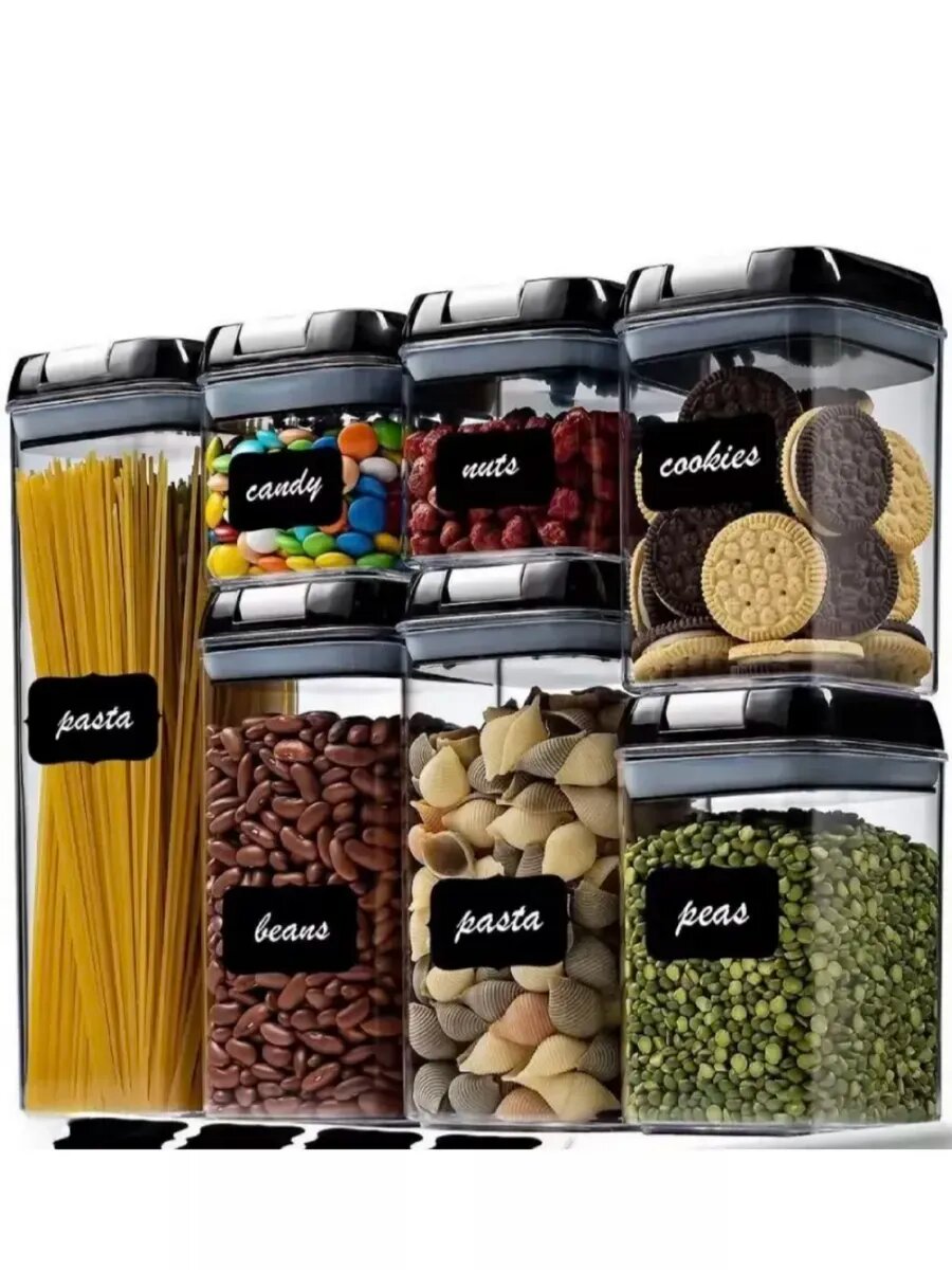 Набор контейнеров для хранения круп с герметичной крышкой
