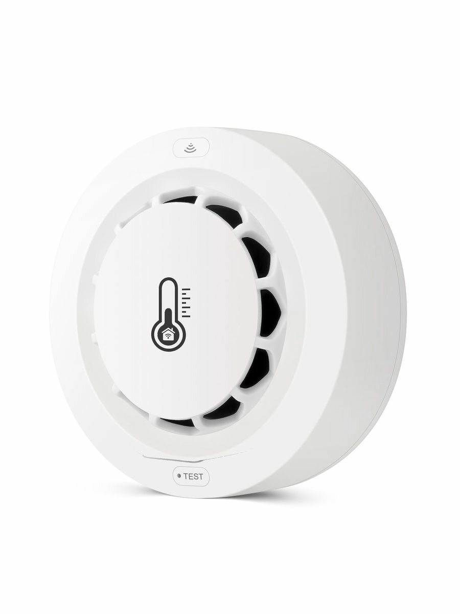 Умный датчик дыма, температуры и влажности CARCAM Tuya WIFI Smoke sensor 228WTH