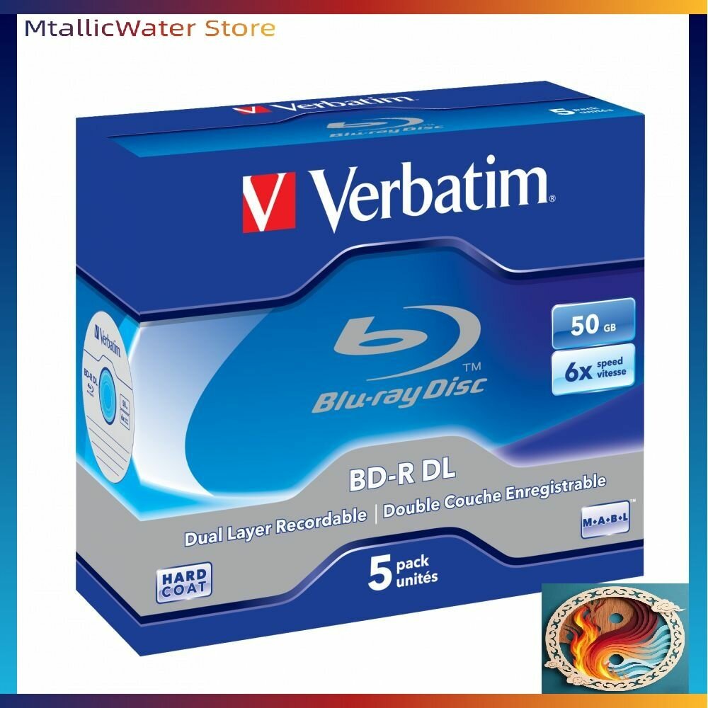 Диск для записи BD-R, 50 ГБ, 5 шт