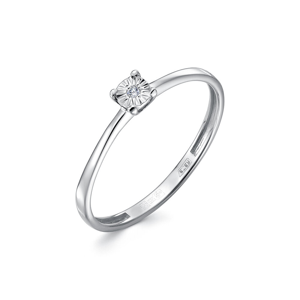 Кольцо помолвочное, белое золото, 585 проба, бриллиант